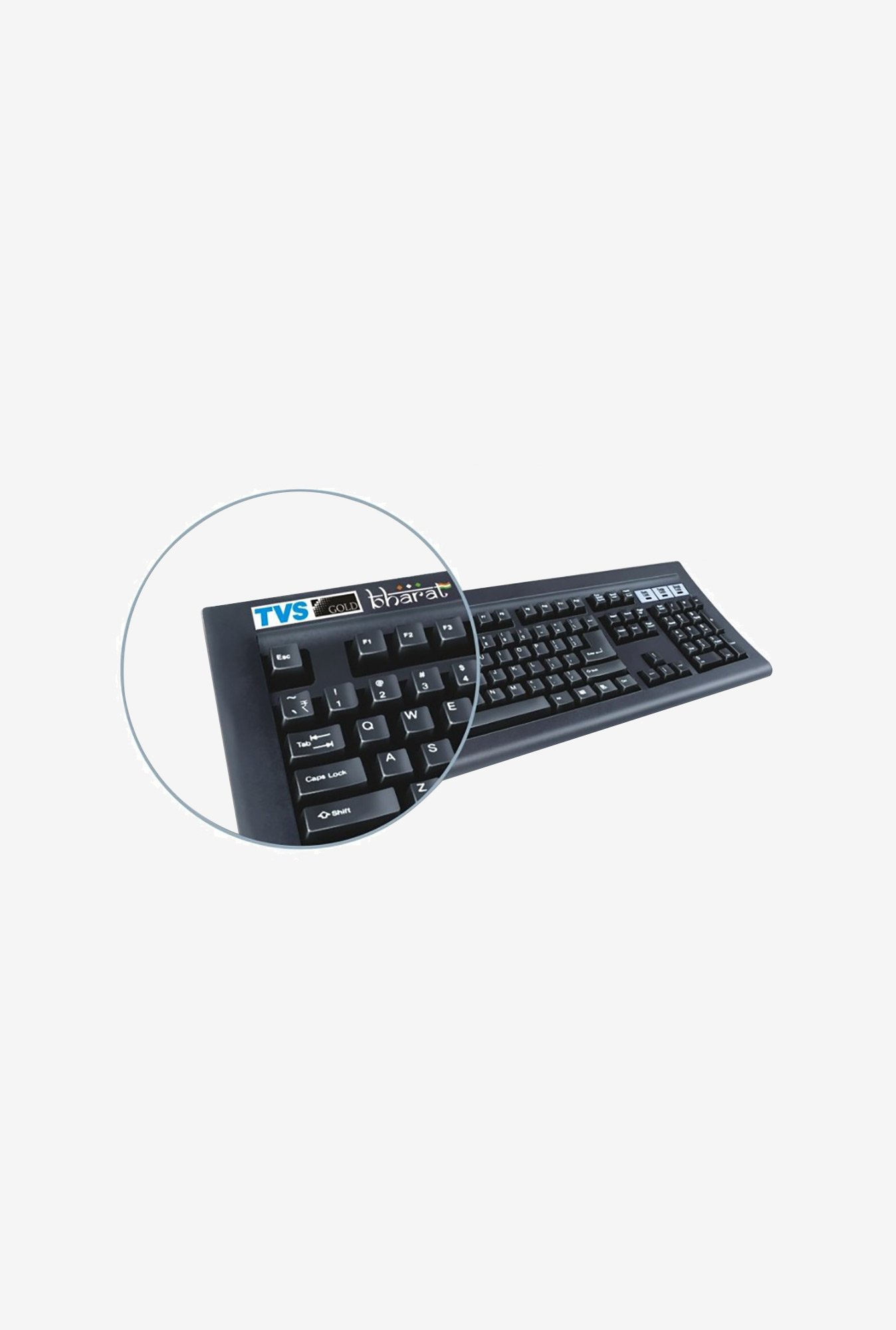 TVSE Gold USB Bharat Wired keyboard (Black)-TVSE-Electronics-TATA CLIQ