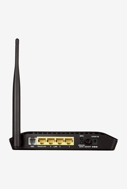 Buy D-Link DSL-2730U Wireless N 150 ADSL2 4-Port Router (Black) Online ...
