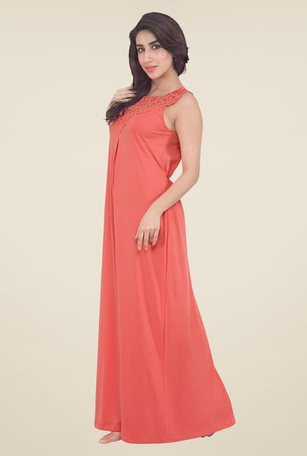 Buy honeydew Coral Lace Night Gown for Women Online @ Tata CLiQ