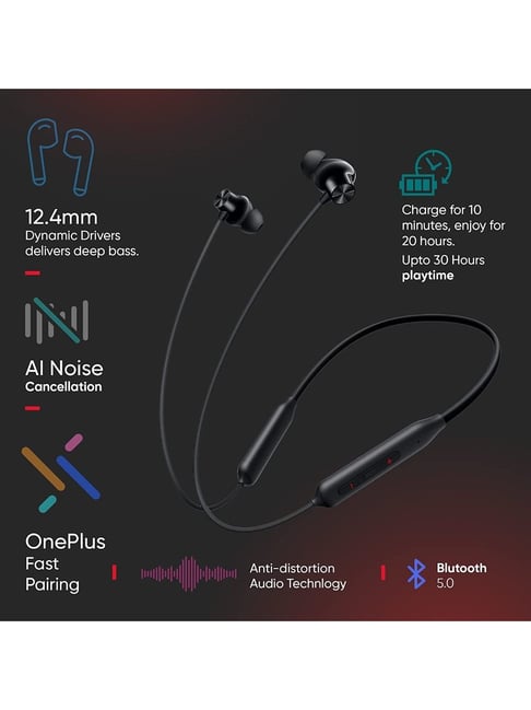 Buy OnePlus Bullets Z2 Bluetooth Wireless Neckband (Magico Black ...