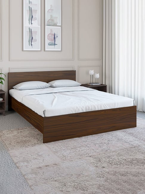 Buy Nilkamal Arthur Walnut Brown King Bed without Storage at Best Price Tata CLiQ