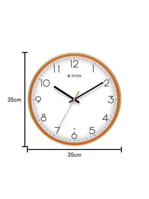 Buy Titan Classic White Plastic Wall Clock with Silent Sweep Technology ...