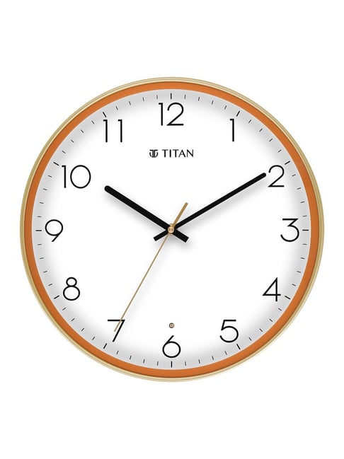 Buy Titan Classic White Plastic Wall Clock with Silent Sweep Technology ...