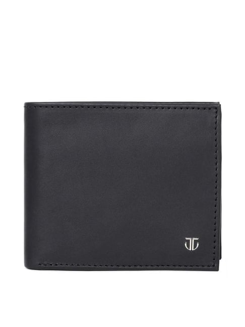 Titan Black Formal Leather Rfid Bi-Fold Wallet for Men