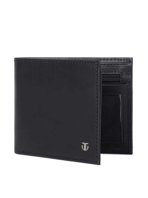 Titan Black Formal Leather Rfid Bi-Fold Wallet for Men