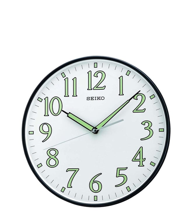 Buy SEIKO Black & White Plastic Wall Clock Online @ Tata CLiQ Luxury