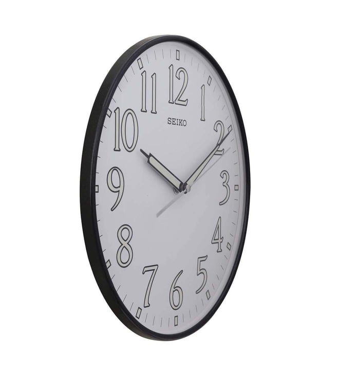 Buy SEIKO Black & White Plastic Wall Clock Online @ Tata CLiQ Luxury