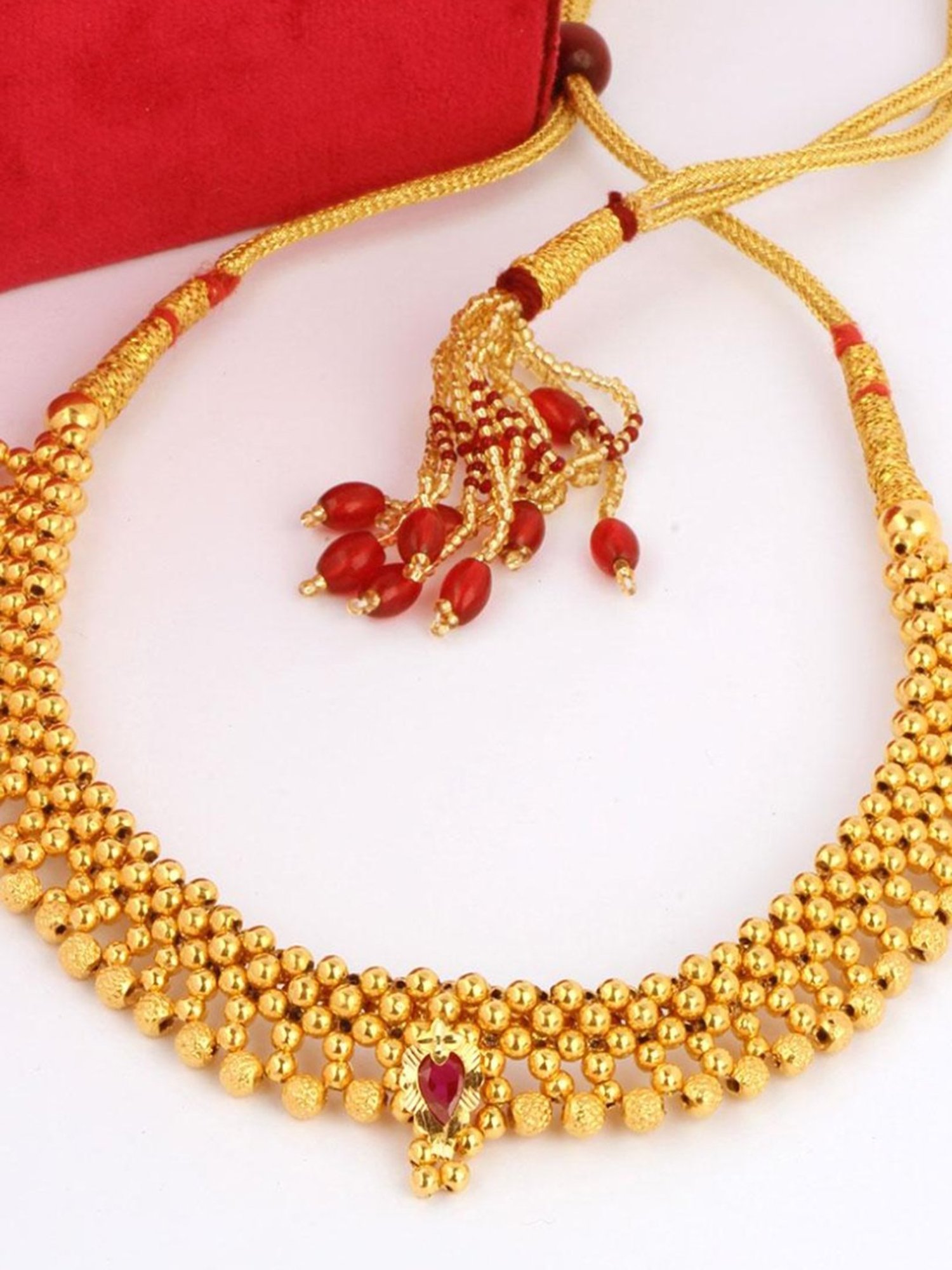 Buy Candere by Kalyan Jewellers 22k Gold Wedding Choker Necklace Online At Best Price Tata CLiQ