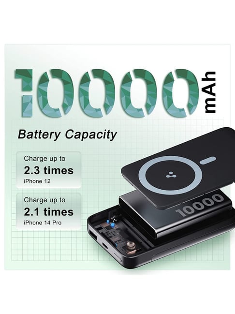 Buy Ambrane 10000 mAh Wireless Power Bank - Black Online At Best Price ...