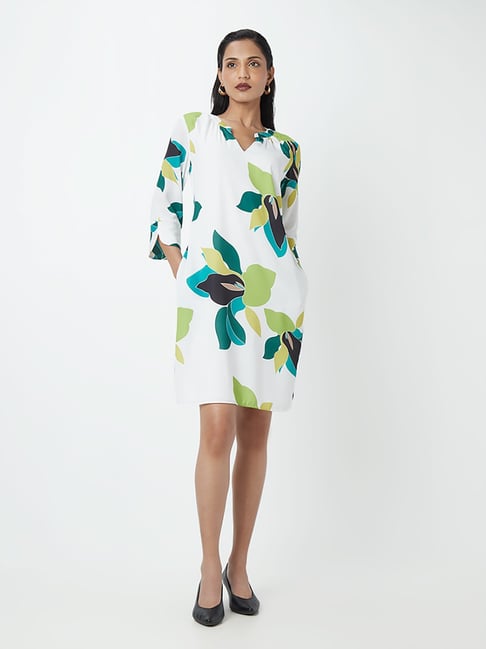 Wardrobe by Westside White Floral Print Dress