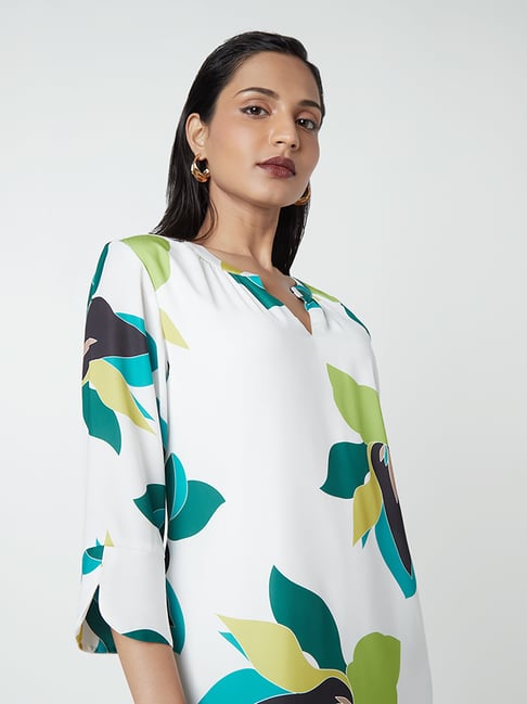 Wardrobe By Westside White Floral Print Dress