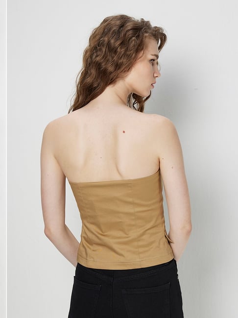 Buy Cover Story Beige Tube Top for Women's Online @ Tata CLiQ