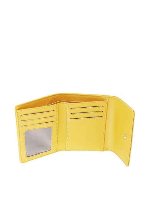 Buy Fastrack Yellow Solid Tri-Fold Wallet for Women Online At Best ...