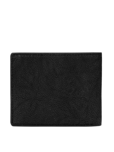 Fossil Steven Black Leather Bi-Fold Wallet for Men