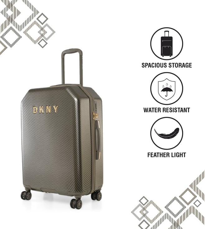 Buy Dkny Ash Metallic Allure 2.0 Range Hard Case Medium Checked Luggage ...