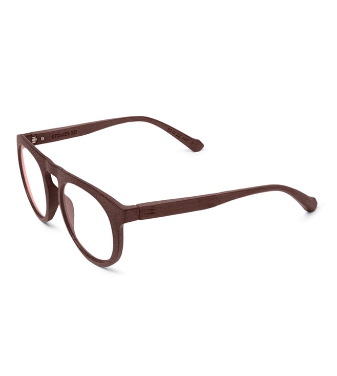 Stones 3D Stride Chocolate 3D Printed Polyamide Round Eyewear Frames ...