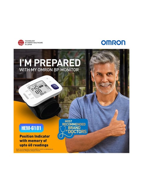 Buy Omron HEM-6181 Fully Automatic Wrist Blood Pressure Monitor Online ...