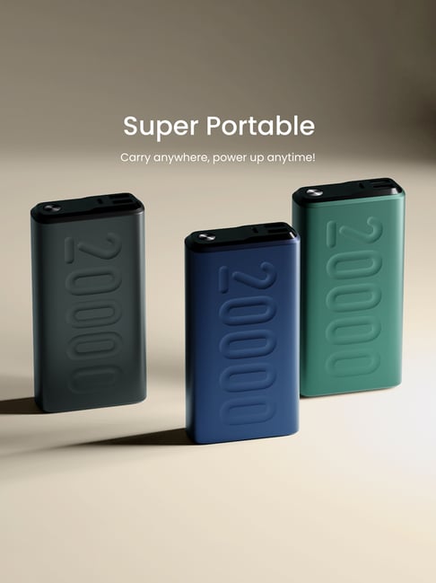 Buy Ambrane Stylo-20k 20W 10000mAh 3 Ports Power Bank (Blue) Online At ...