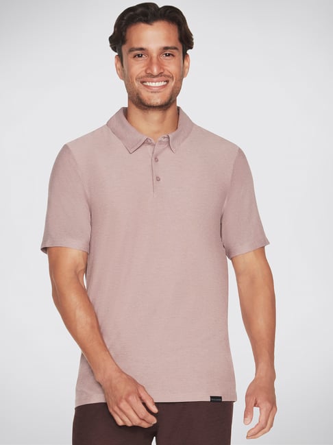 Skechers polo shirt mens brown store