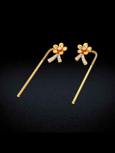 Buy Joyalukkas Gold 22K Cordon Model Sui Dhaga Earrings for Women Online At Best Price Tata CLiQ