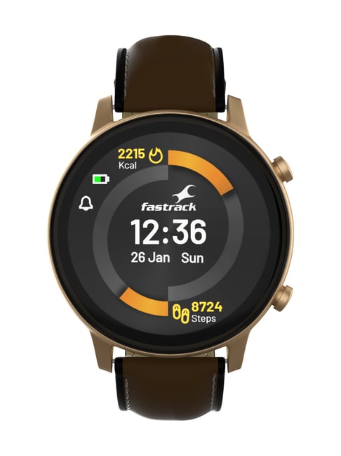 Fastrack Reflex Play + Classic BT Calling Smatwatch with 1.3 inch AMOLED Display (Brown) - Price ...