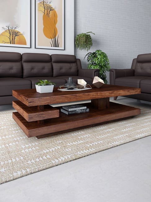 Buy Durian Savio Brown Veneer Engineered Wood Center Table at Best Price Tata CLiQ