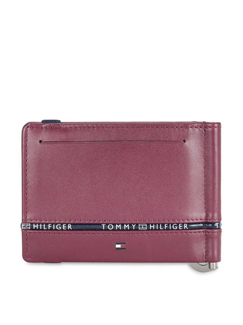 Buy Tommy Hilfiger Larvik Wine Leather Money Clip Wallet for Men Online At Best Price Tata CLiQ