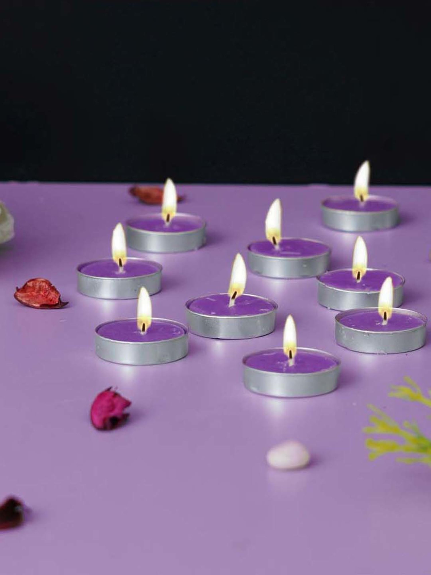 Purple Tea Light Candles Tea Light Candle Lavender Serenity (2 Hour+