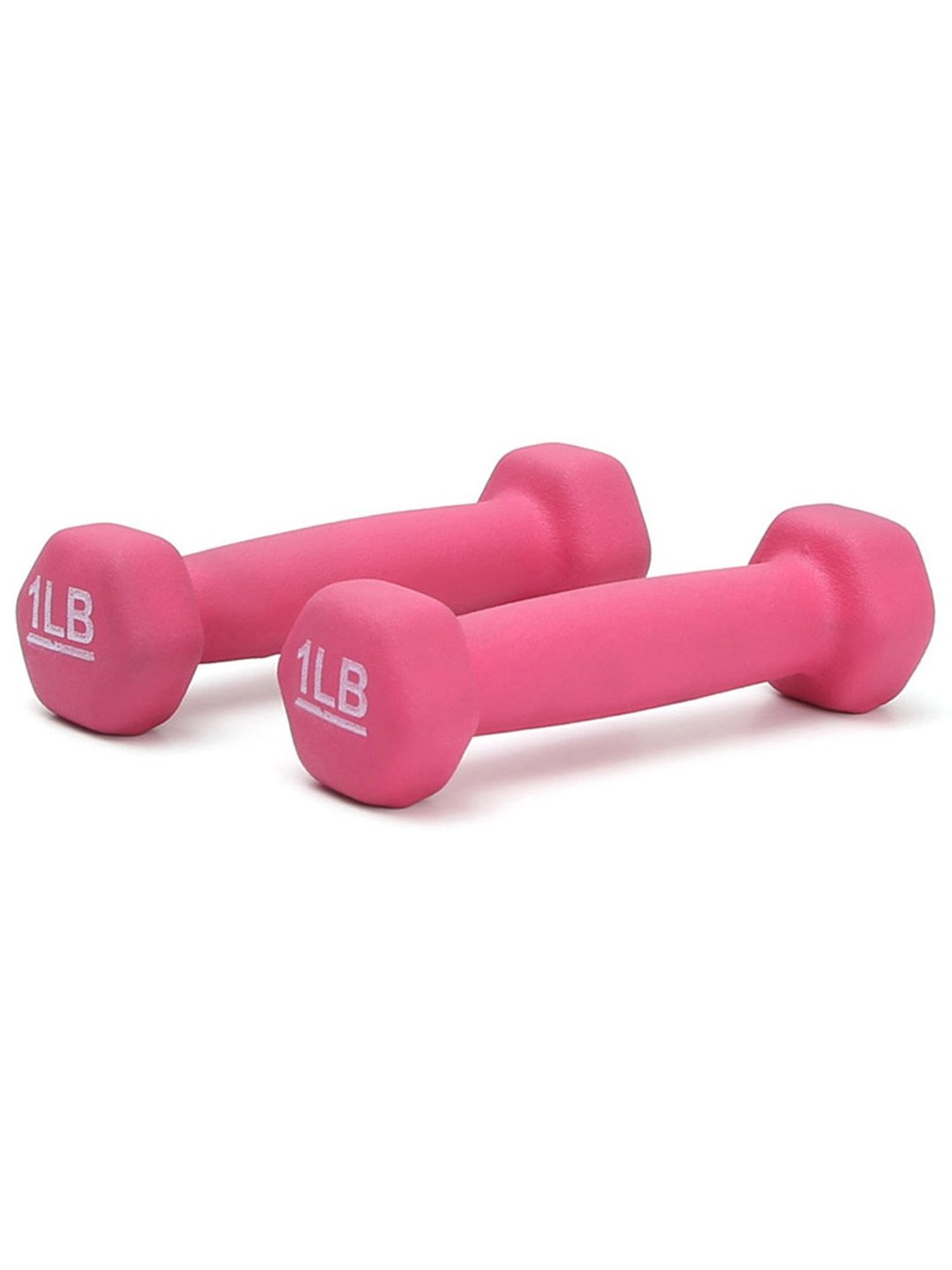 Kakss Neoprene Workout Fixed Weight Dumbbell Set Of 2pc Pink Size 1LB