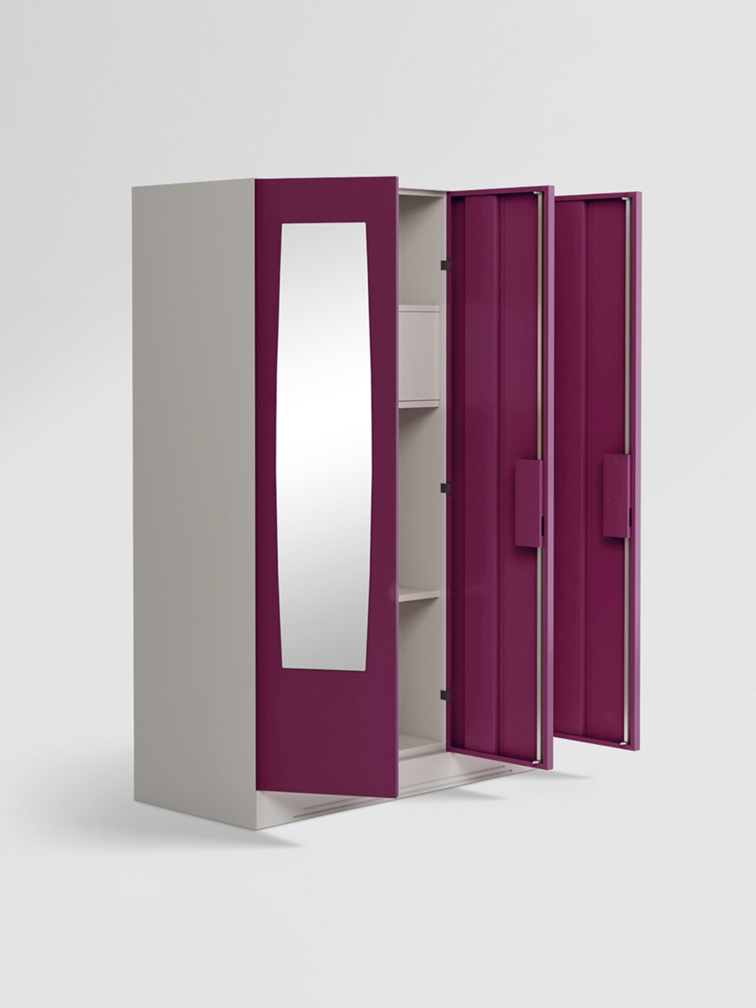 Buy Godrej Interio Slimline 3 Door Steel Almirah Purple 1 Locker at Best Price Tata CLiQ