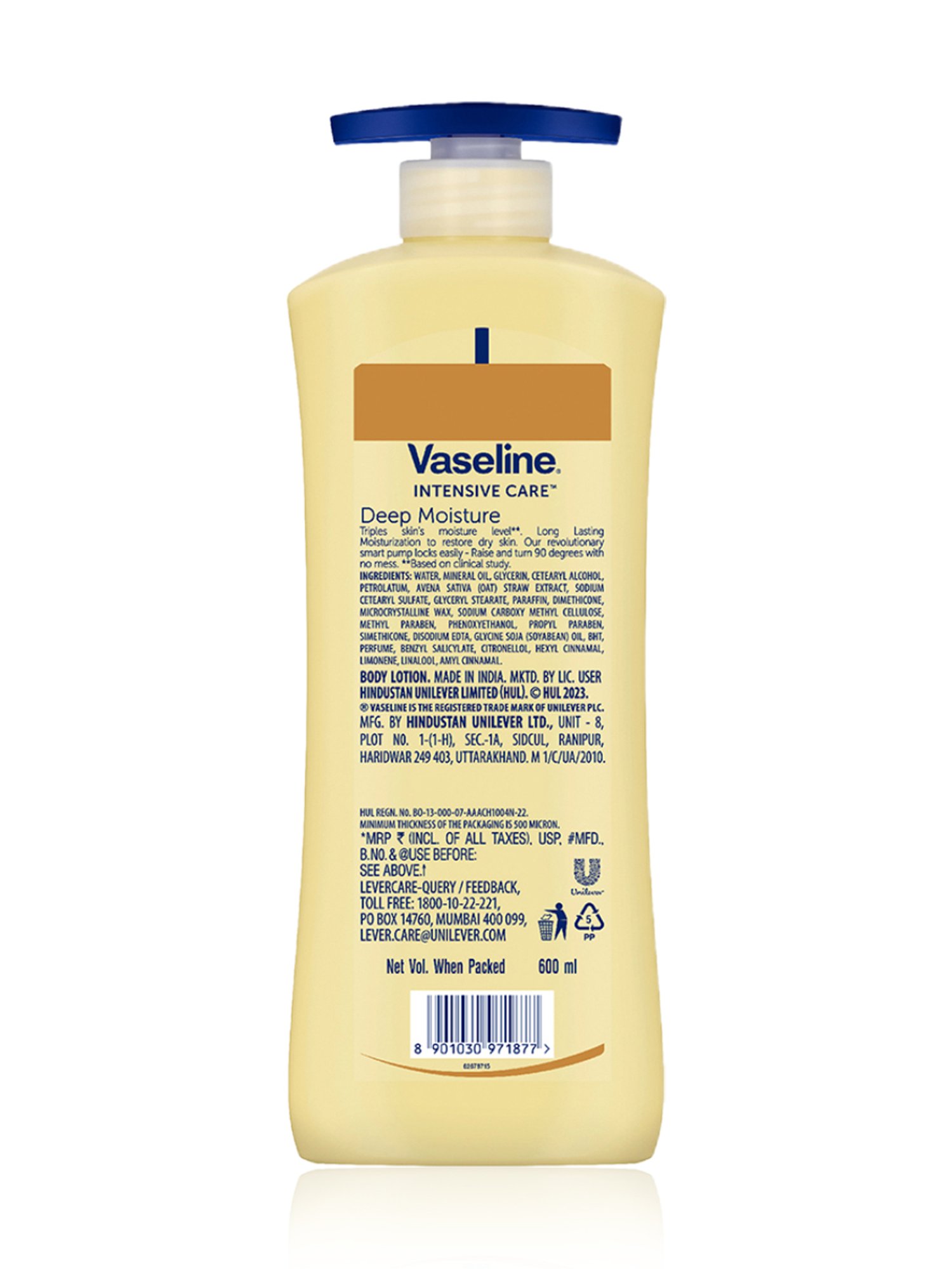 Vaseline Intensive Care Deep Moisture Body Lotion - 600 ml