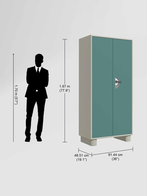 Buy Godrej Interio Storwel M2 2 Door Almirah Spring Blue 1 Locker at Best Price Tata CLiQ