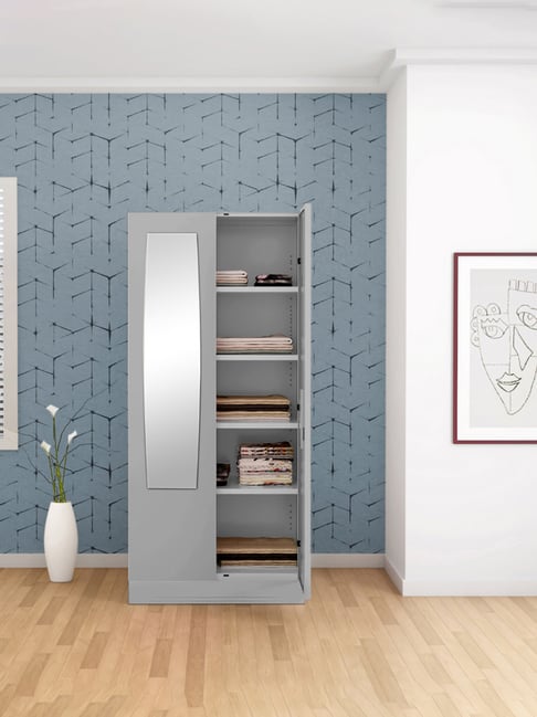 Godrej Interio Slimline 2 Door Steel Almirah Royal Ivory 1 Year Warranty