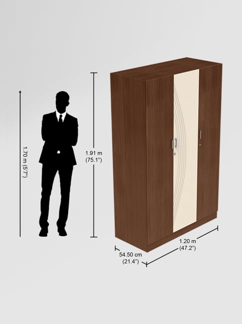 Godrej 3 door wooden wardrobe store