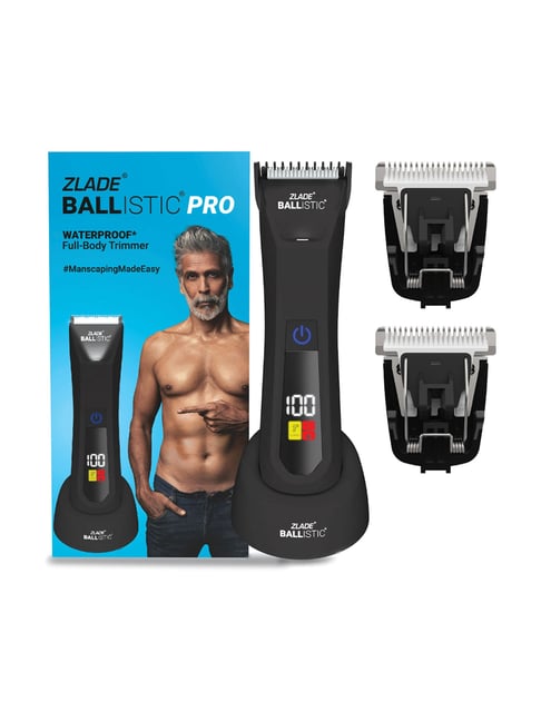 Zlade Ballistic Pro Manscaping Full-Body Trimmer For Men with 2 Extra ...
