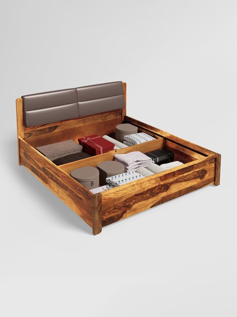 Buy Godrej Interio Utopia Natural Solid Wood Bed at Best Price @ Tata CLiQ
