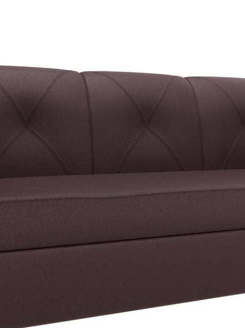 Godrej Interio Monarch 3-Seater Leatherette Sofa, 1-Year Warranty ...