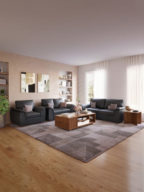 Buy Godrej Interio Entice Black Leatherette Sofa at Best Price @ Tata CLiQ