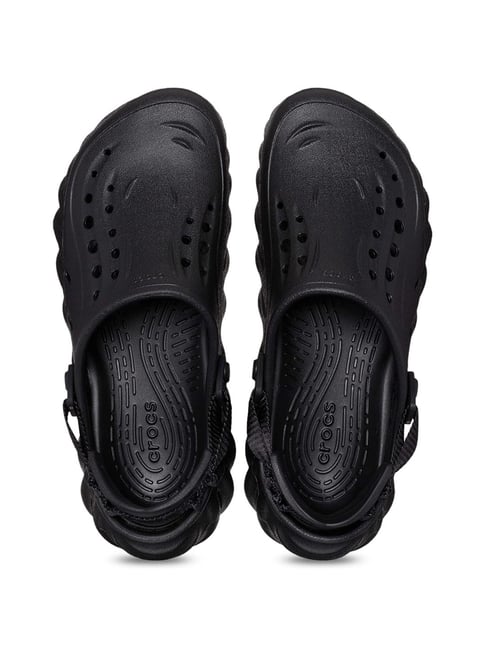 Crocs Men's Classic All Terrain Black Back Strap Clogs