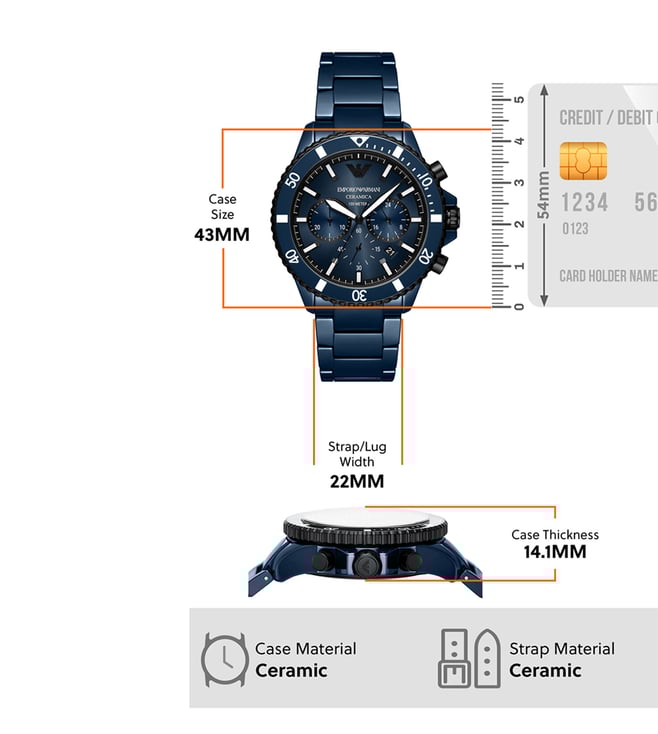 Buy Emporio Armani AR70009 Chronograph Watch for Men Online @ Tata CLiQ ...