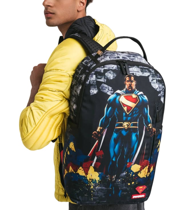 Sprayground Black Limited Edition Brick Break Medium Backpack