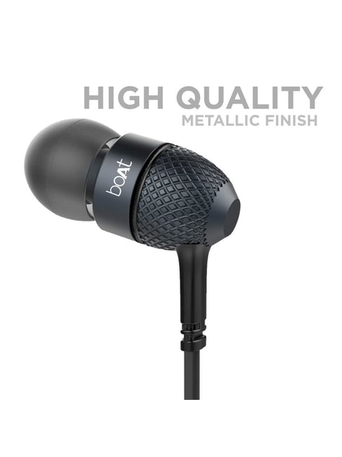 Buy boAt BassHeads 220 Wired Earphone with Mic (Black) Online At Best ...