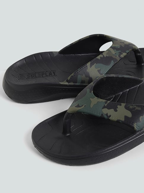 SOLEPLAY by Westside Green Camouflage Flip Flop