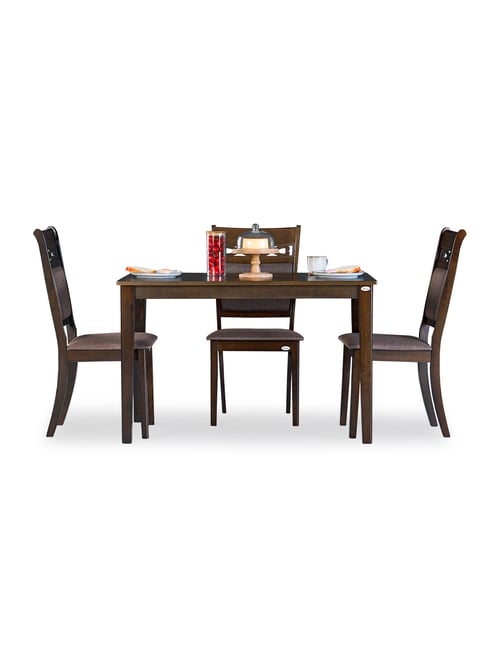 Buy Durian Havelock Brown Grey 4 Seater Dining Table Set at Best Price Tata CLiQ