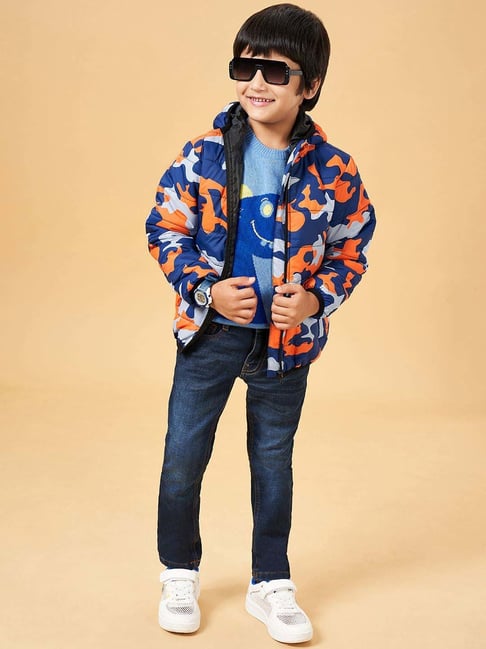 YU by Pantaloons Kids Multicolor Camouflage Full Sleeves Jacket