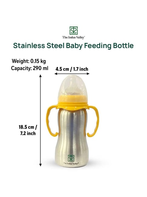 Buy The Indus Valley Yellow Baby Feeding Bottle With Twin Handle at ...