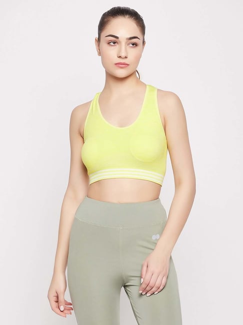 Clovia Yellow Sports Bra