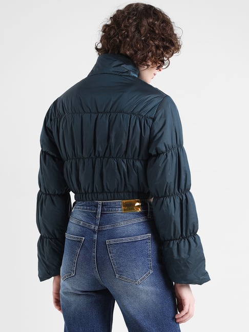 Only Teal Relaxed Fit Puffer Jacket