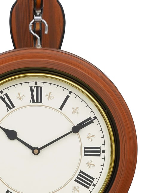 Buy CHRONIKLE Brown Wood Analog Hanging Wall Clock at Best Price @ Tata ...