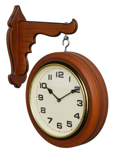 Buy CHRONIKLE Brown Wood Analog Hanging Wall Clock at Best Price @ Tata ...